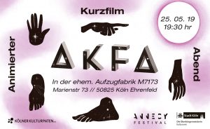 Terminhinweis: Köln 25. Mai – AKFA – ANIMIERTER KURZFILM ABEND #4 - INDAC