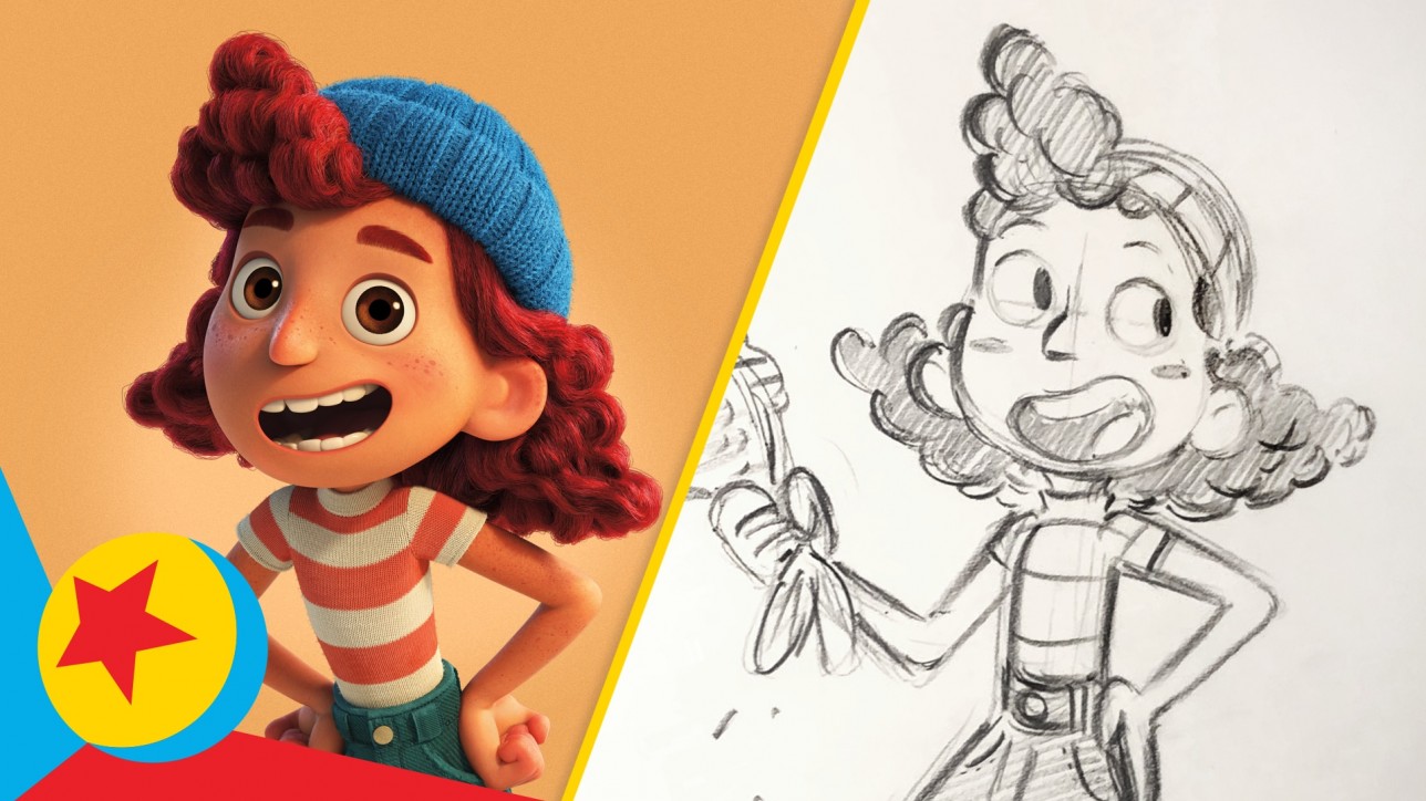 How to Draw Guilia from Luca | Draw With Pixar | Pixar | INDAC